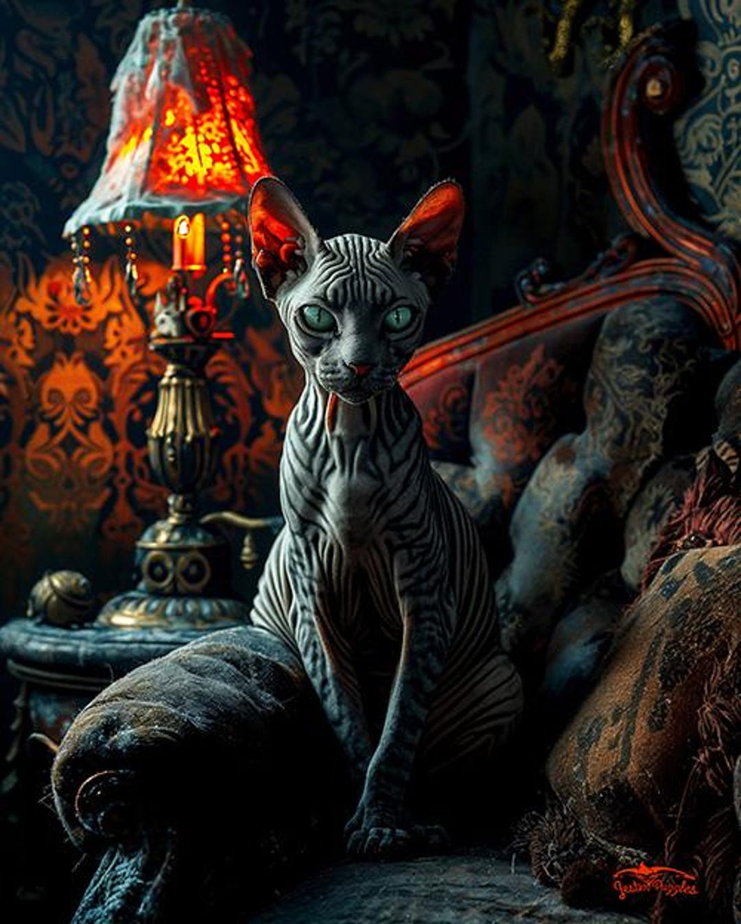 Rolled Poster "the Phantom Familiar" Wall Art, Gift for Art Lovers ...