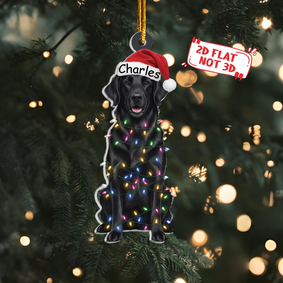 Personalized Black Lab Christmas Ornament, Acrylic Dog Lover Gift - Etsy