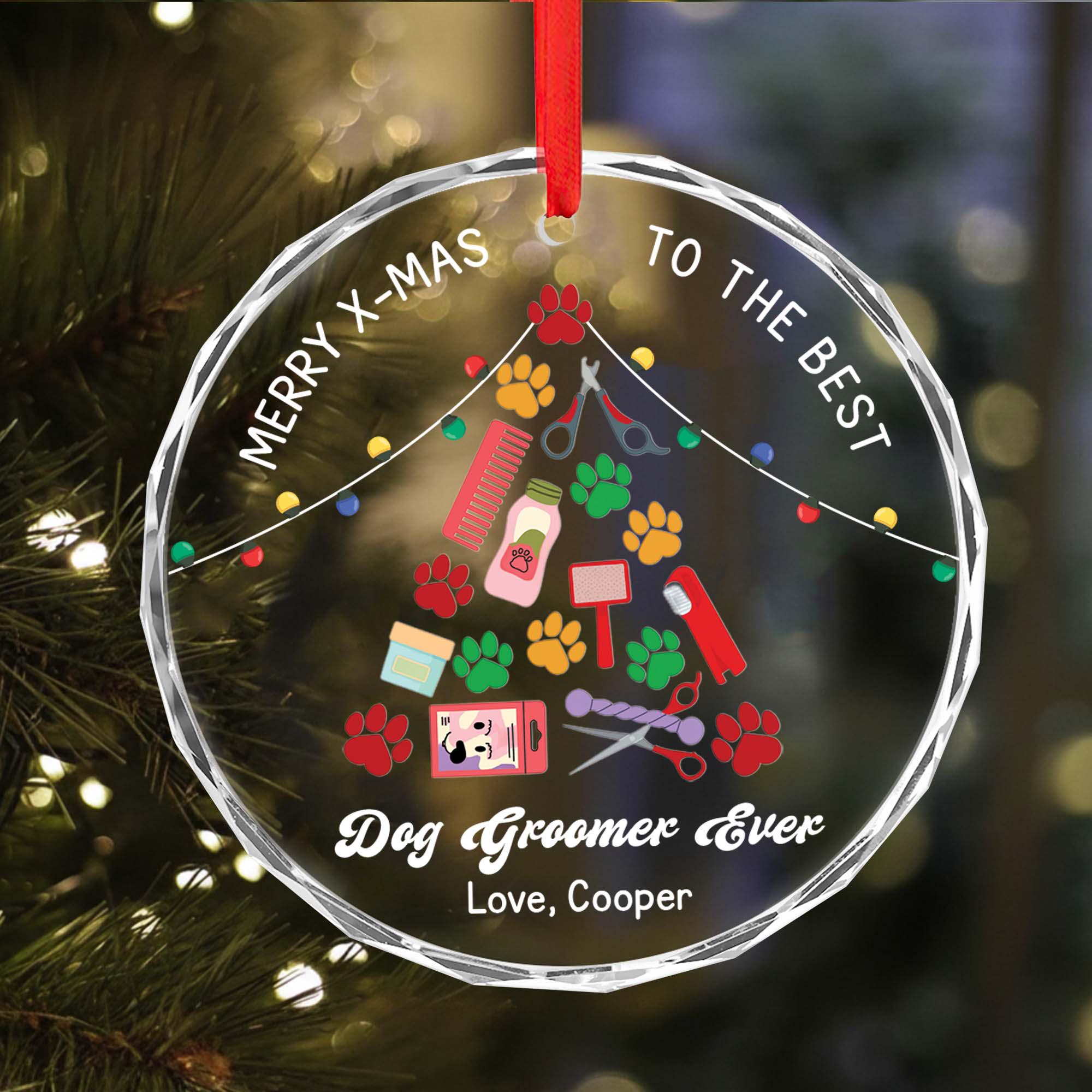 Personalized Dog Groomer Christmas Ornament, Pet Grooming Tools Design ...