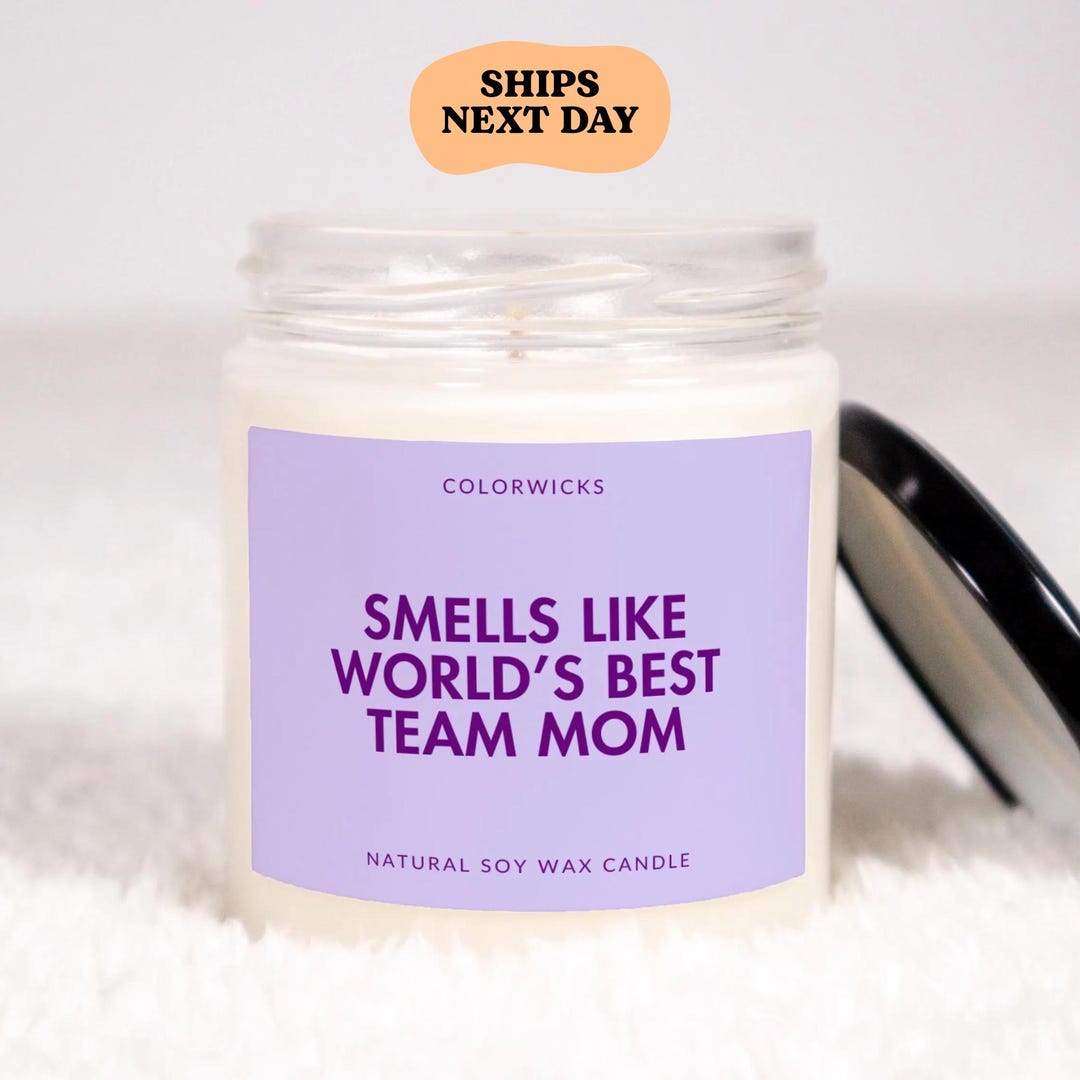 World's Best Team Mom Candle, Team Mom Gift, Best Team Mom Ever, Sports ...