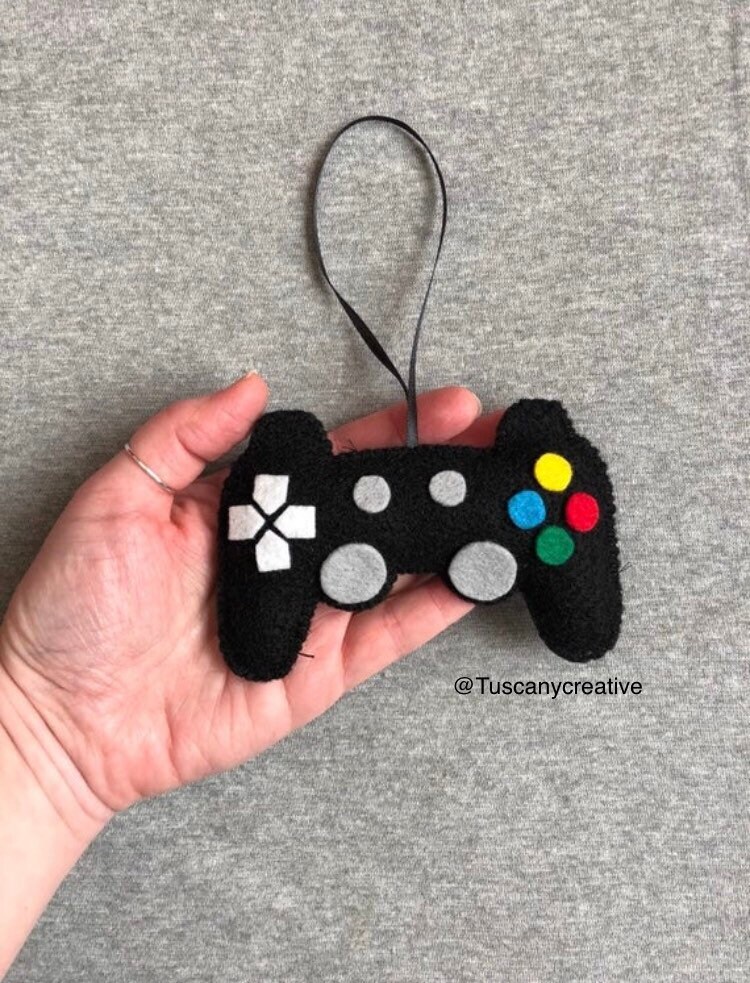 Video Game Controller in BLACK Felt Christmas Ornament Home - Etsy