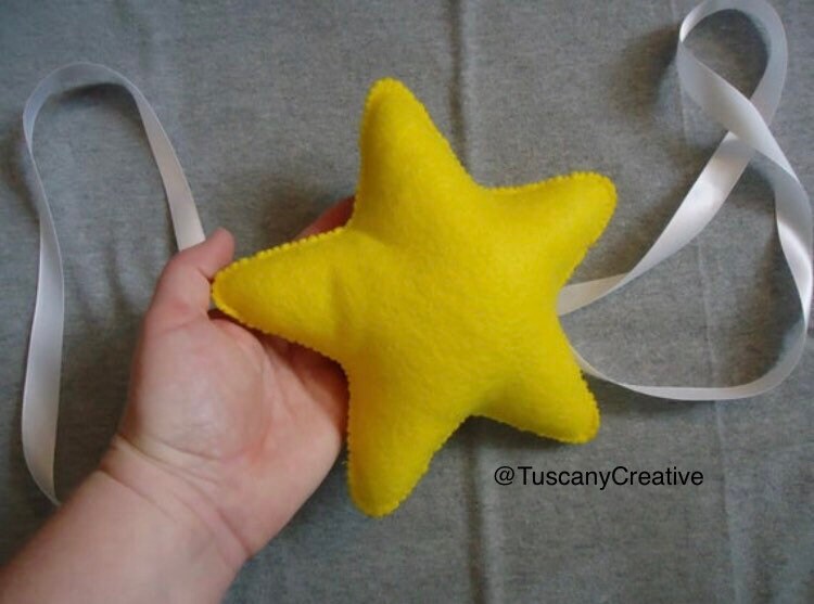 Star Christmas Tree Topper in Yellow Felt - Etsy