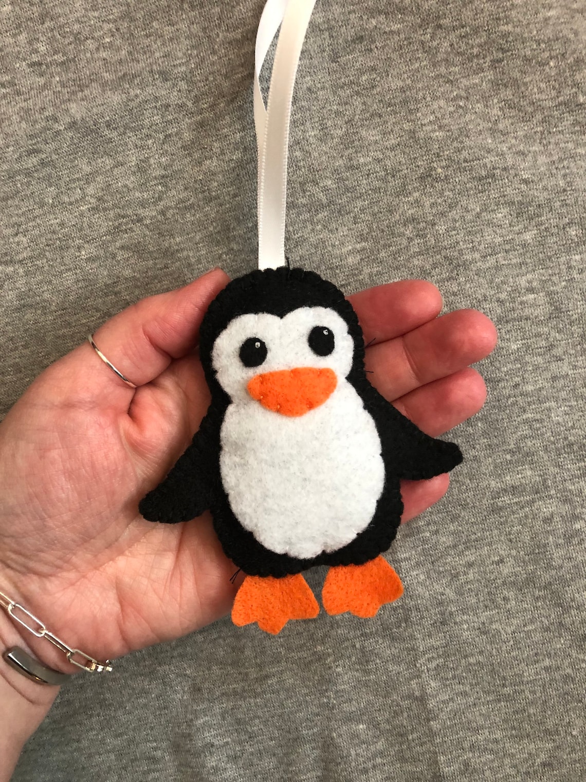 Penguin Christmas Ornament Home Decor for the Holidays in Felt - Etsy