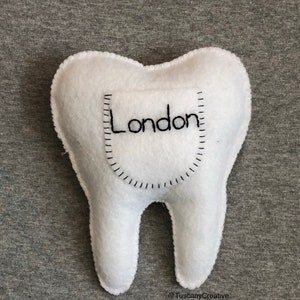 Tooth Shaped Pillow With Personalized Pocket Tooth Fairy - Etsy