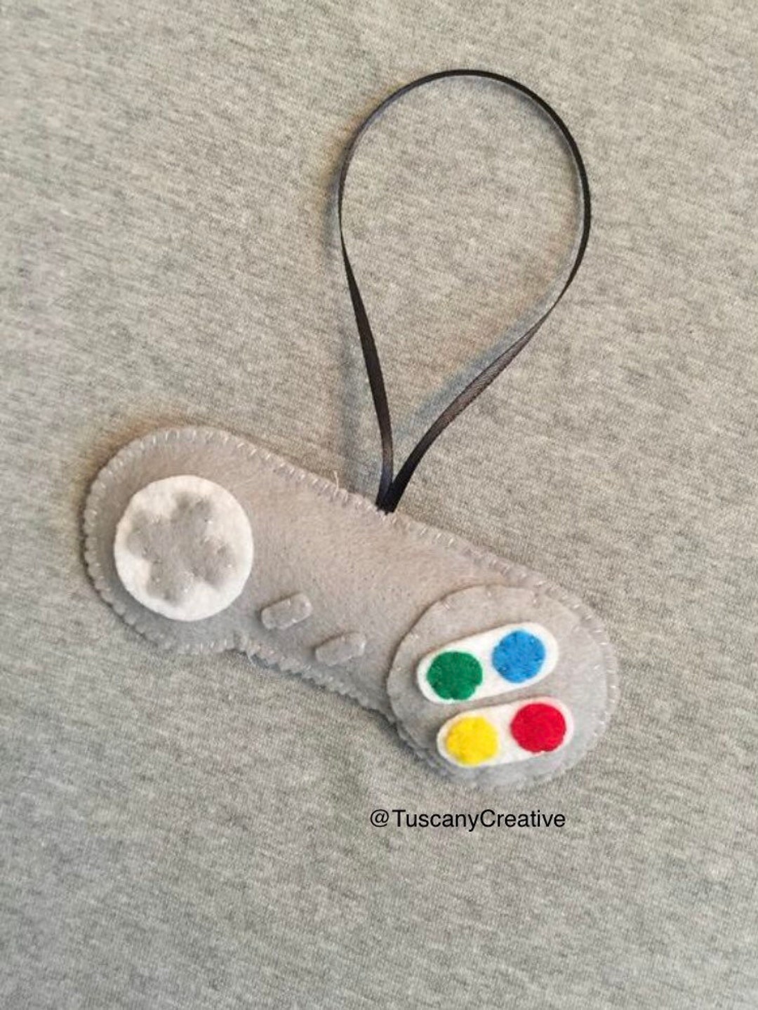 Video Game Controller in Gray Felt Christmas Ornament - Etsy