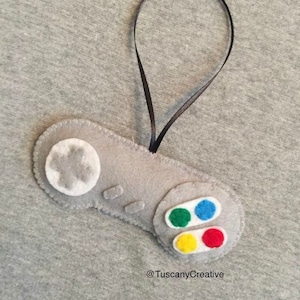 Video Game Controller in Gray Felt Christmas Ornament - Etsy