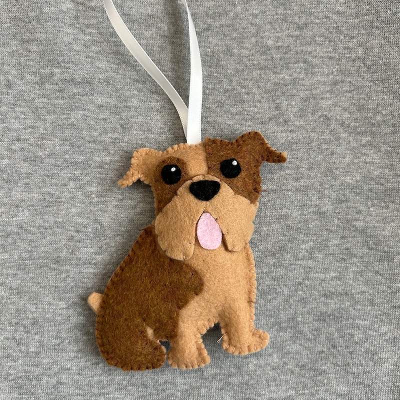 Felt Bulldog - Etsy