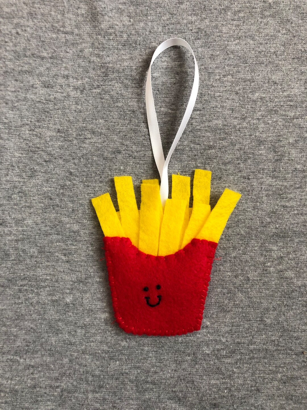 French Fries Christmas Ornament in Red and Yellow Felt Hand Stitched ...