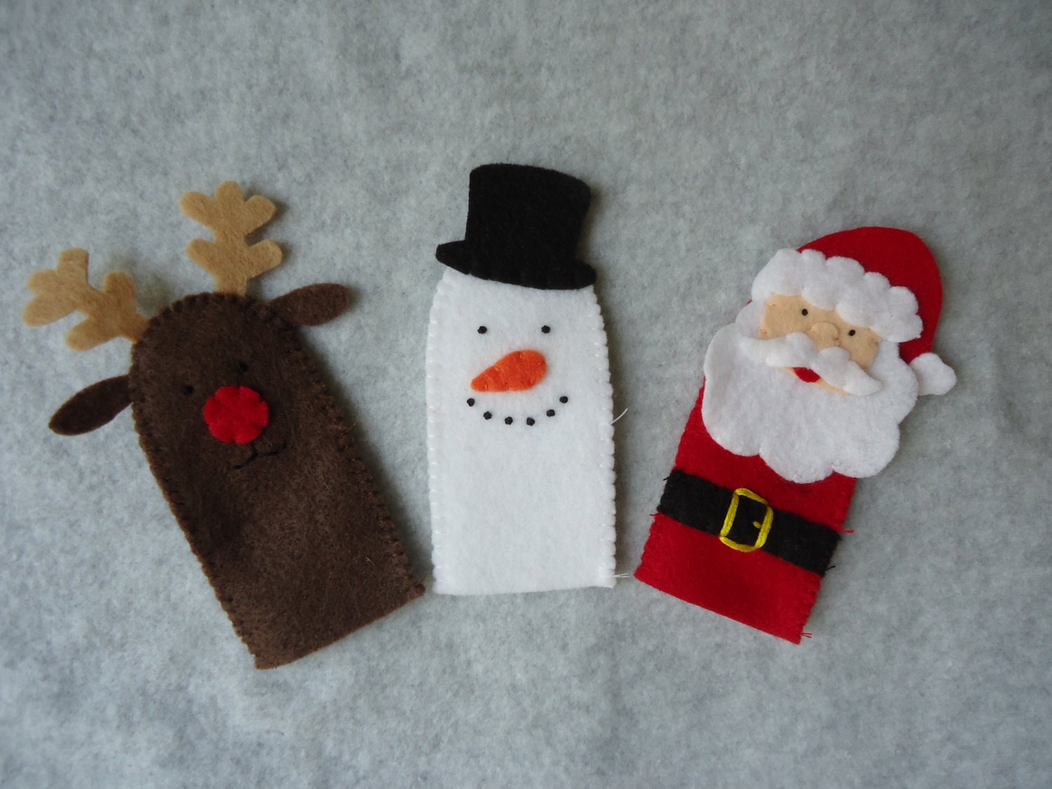 Christmas Finger Puppets Includes Santa Claus Rudolph the | Etsy
