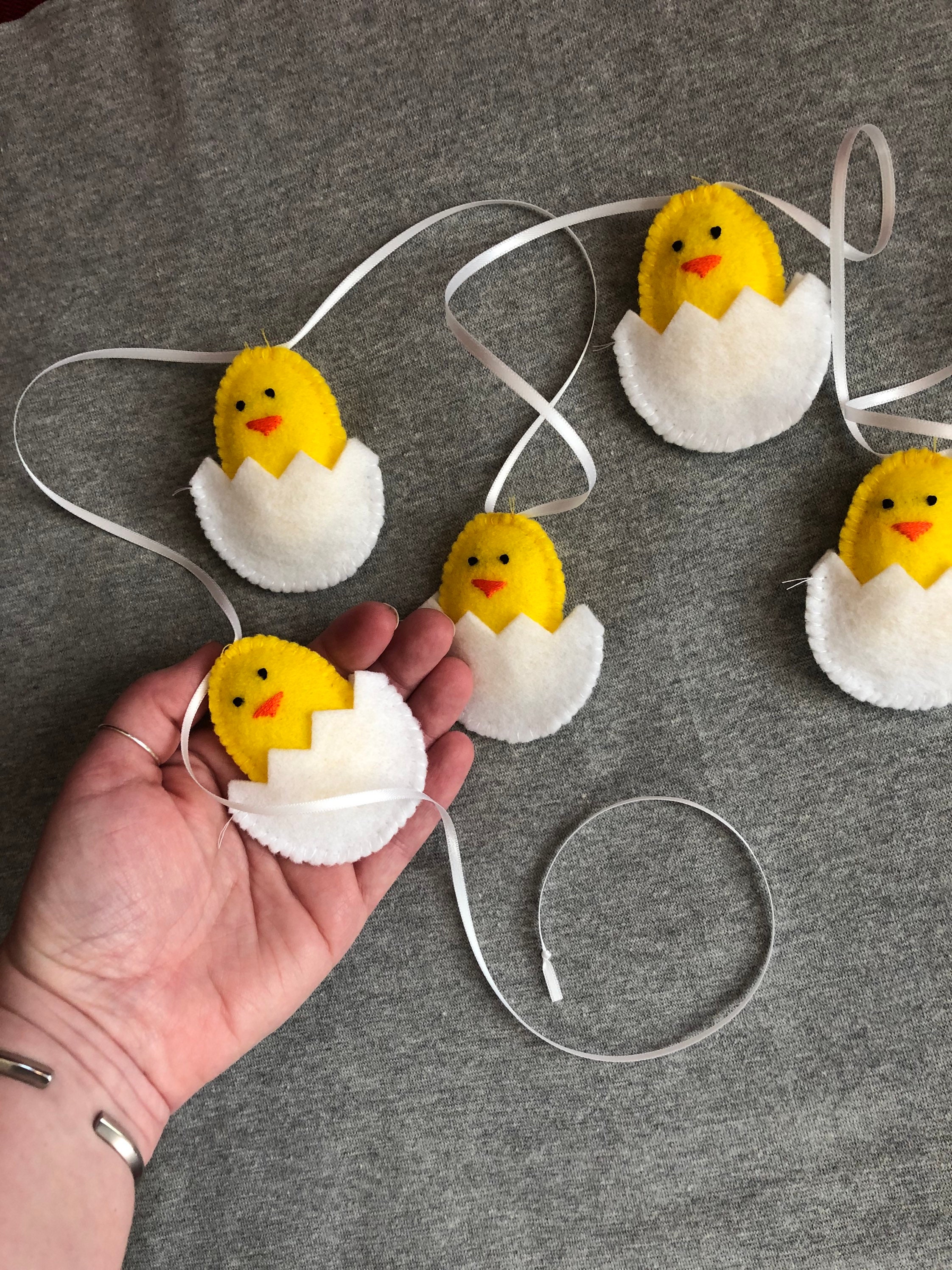 Easter Decor Chick Garland for Easter in Felt Home Decor for - Etsy España