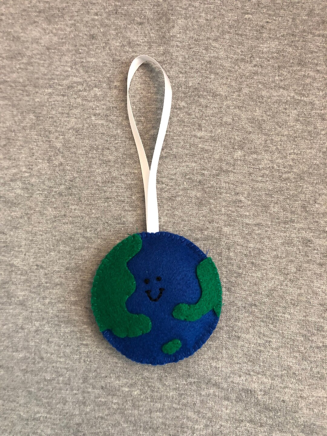 Plant Earth Christmas Ornament in Blue and Green Felt - Etsy