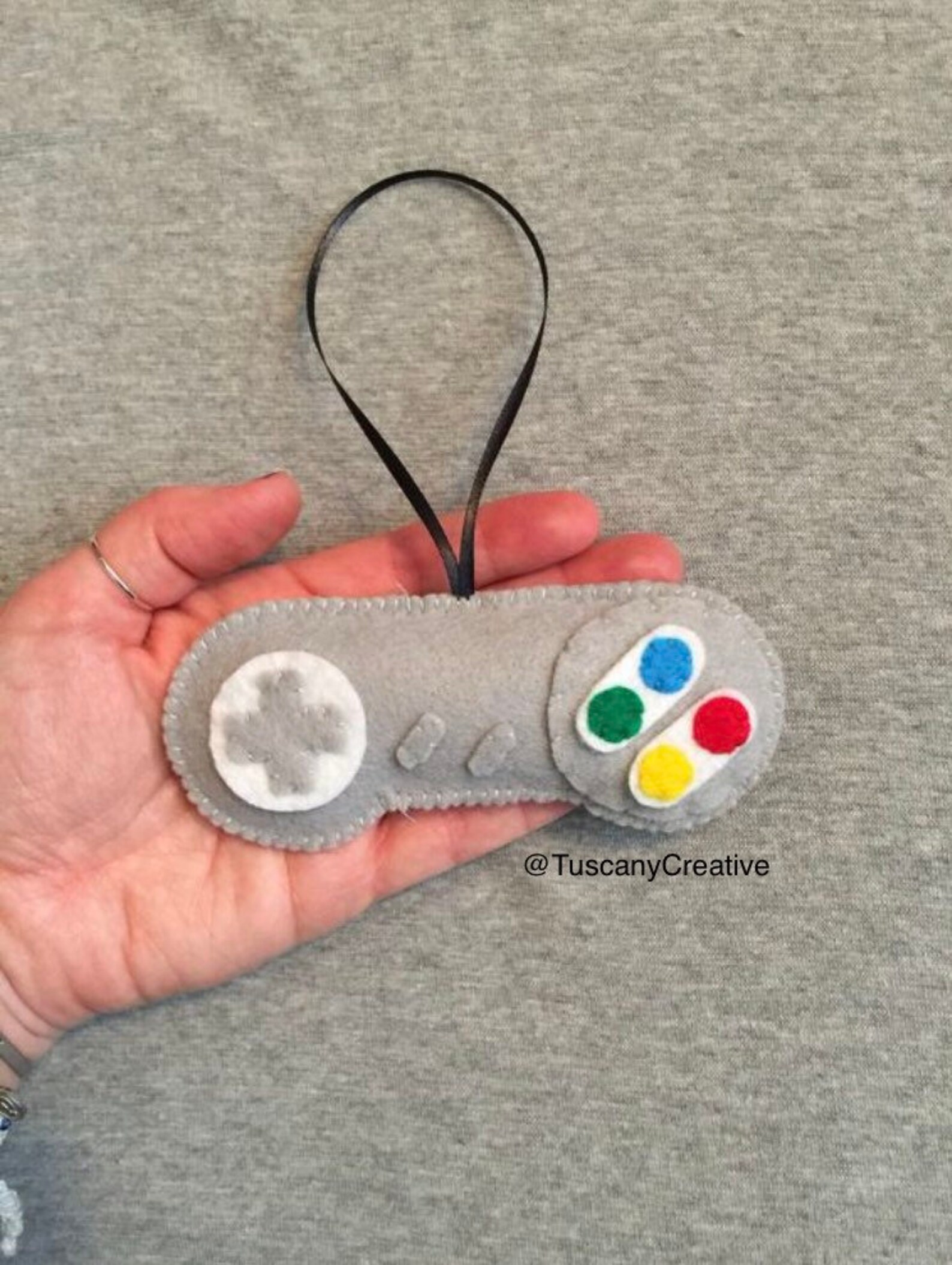 Video Game Controller in Gray Felt Christmas Ornament - Etsy