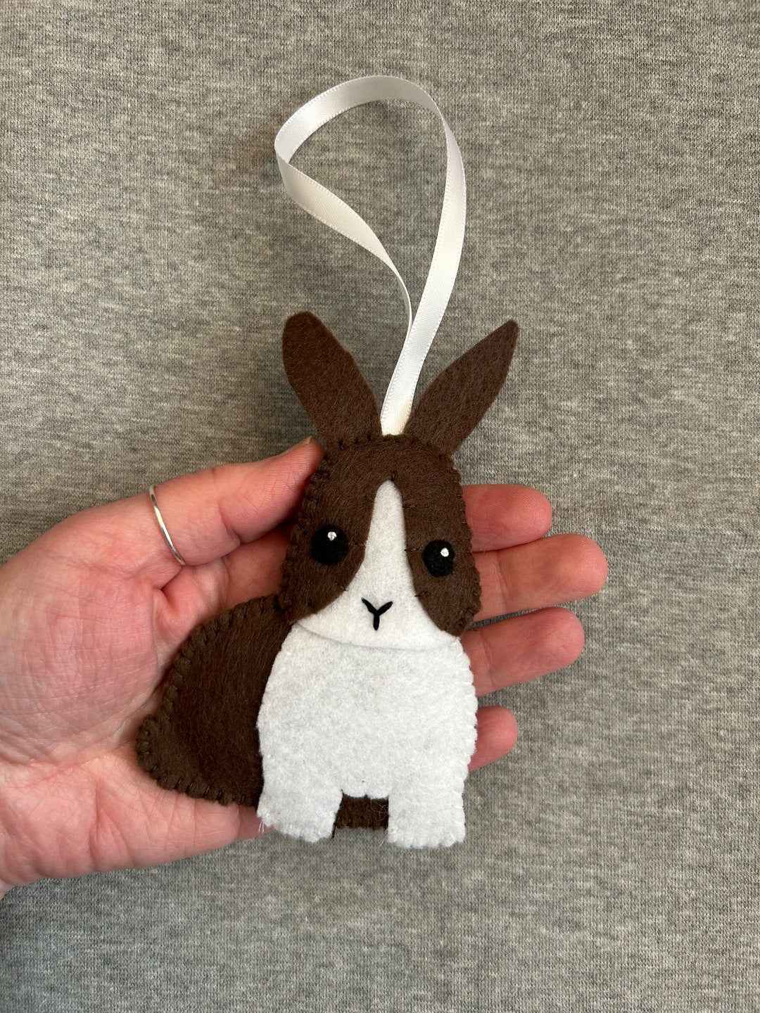Bunny Rabbit Christmas Ornament Holiday Home Decor Dutch Rabbit - Etsy