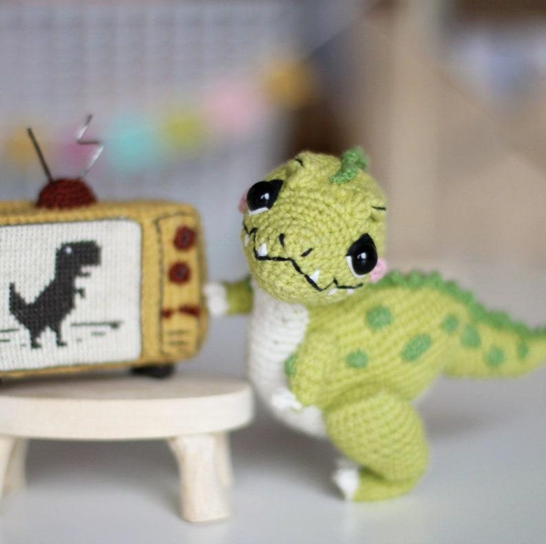 Dinosaur Jurassic World No Sew Crochet Pattern, No Sew Amigurumi ...