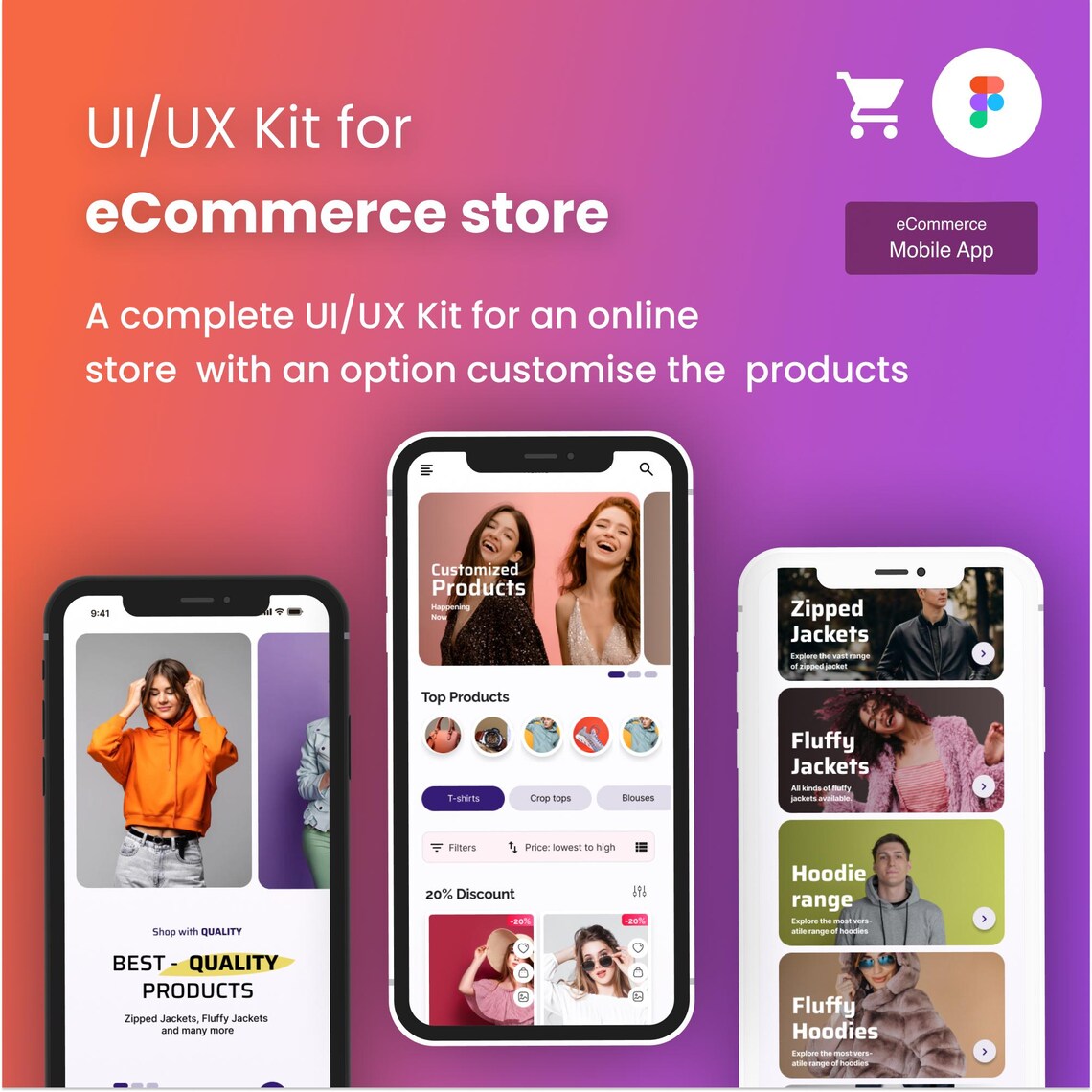 E-commerce App UI/UX Design Kit - Etsy