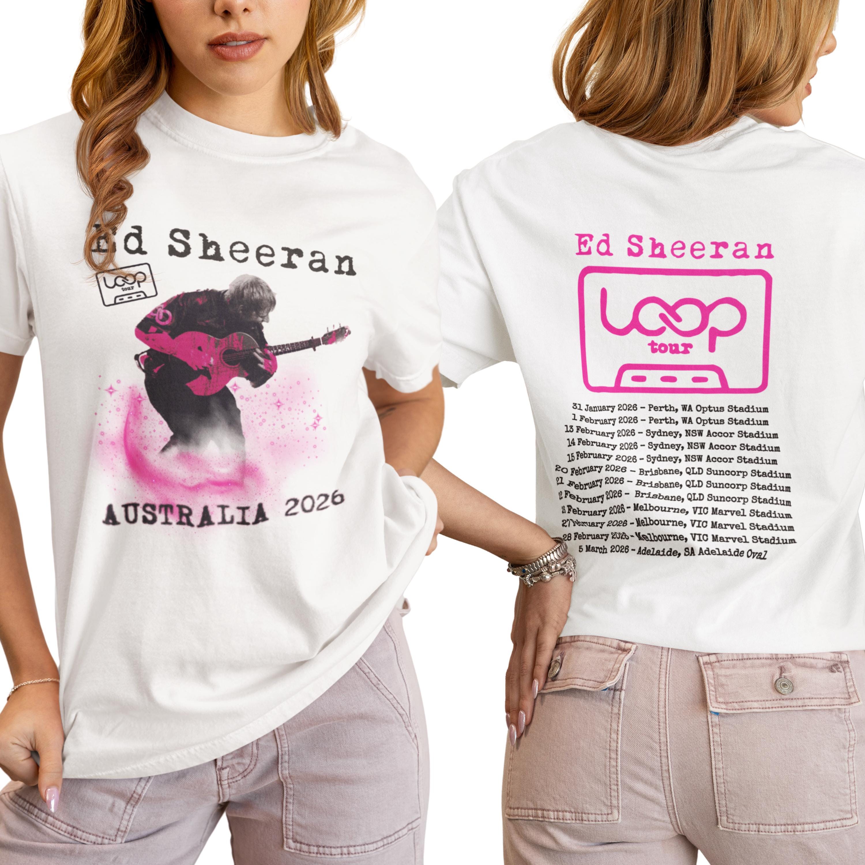 Ed Sheeran Australian Tour T-shirt: Loop Tour 2026 Merch - Etsy Australia