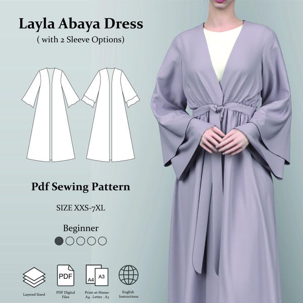 Abayas Sewing Patterns - Etsy