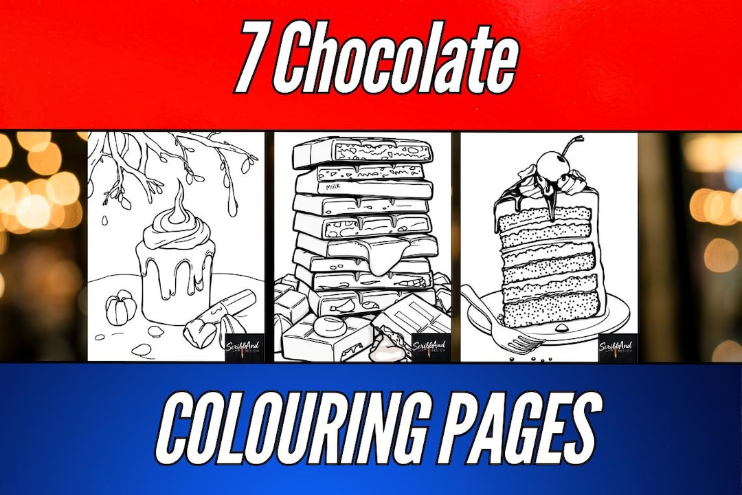 7 Chocolate Colouring Pages Printable Sweet Treat Designs for Kids ...