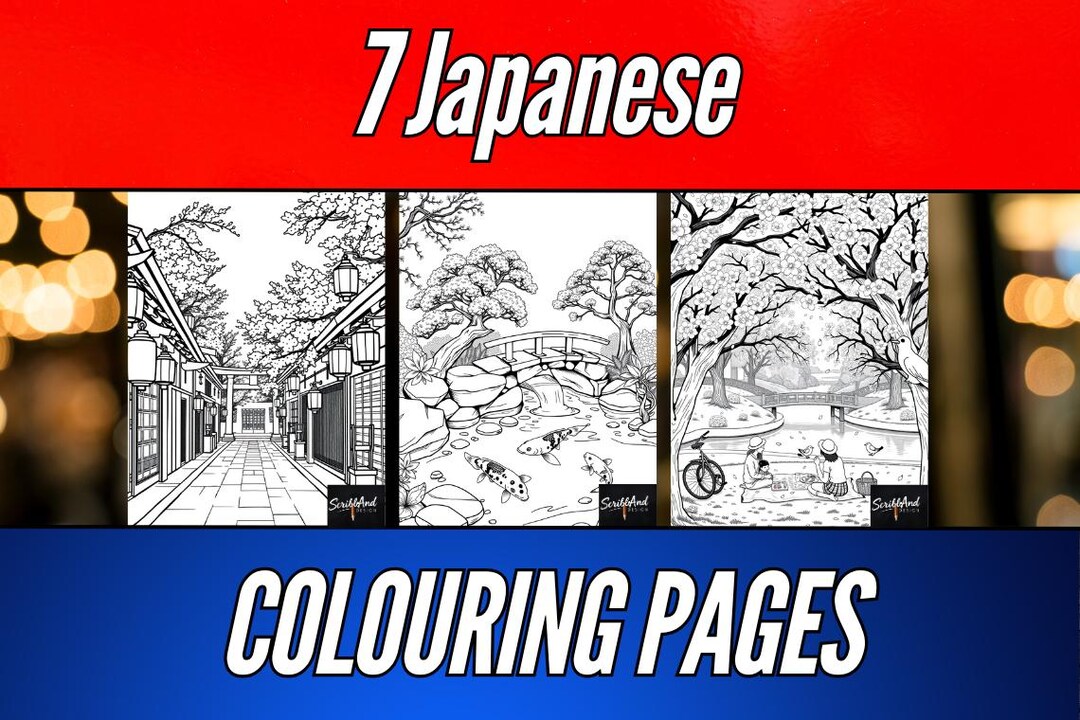 7 Japan Colouring Pages Printable Japanese Designs for Kids Adults ...