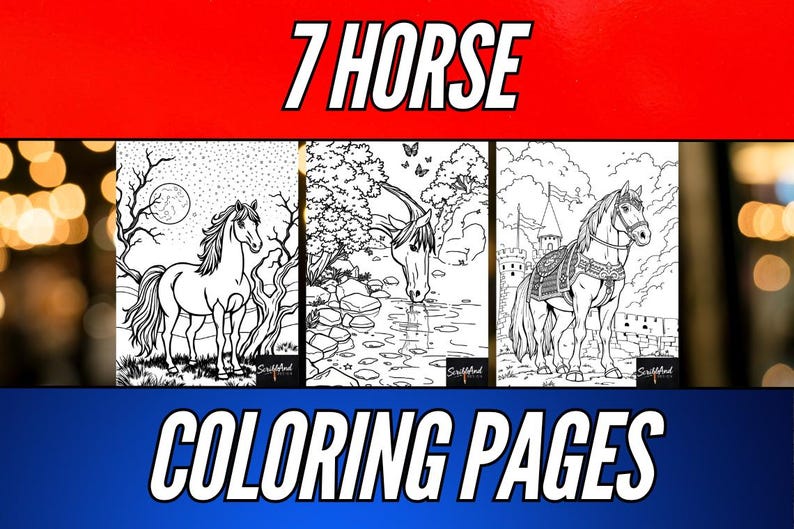 7 Horse Colouring Pages Printable Majestic Horse Designs for Kids ...