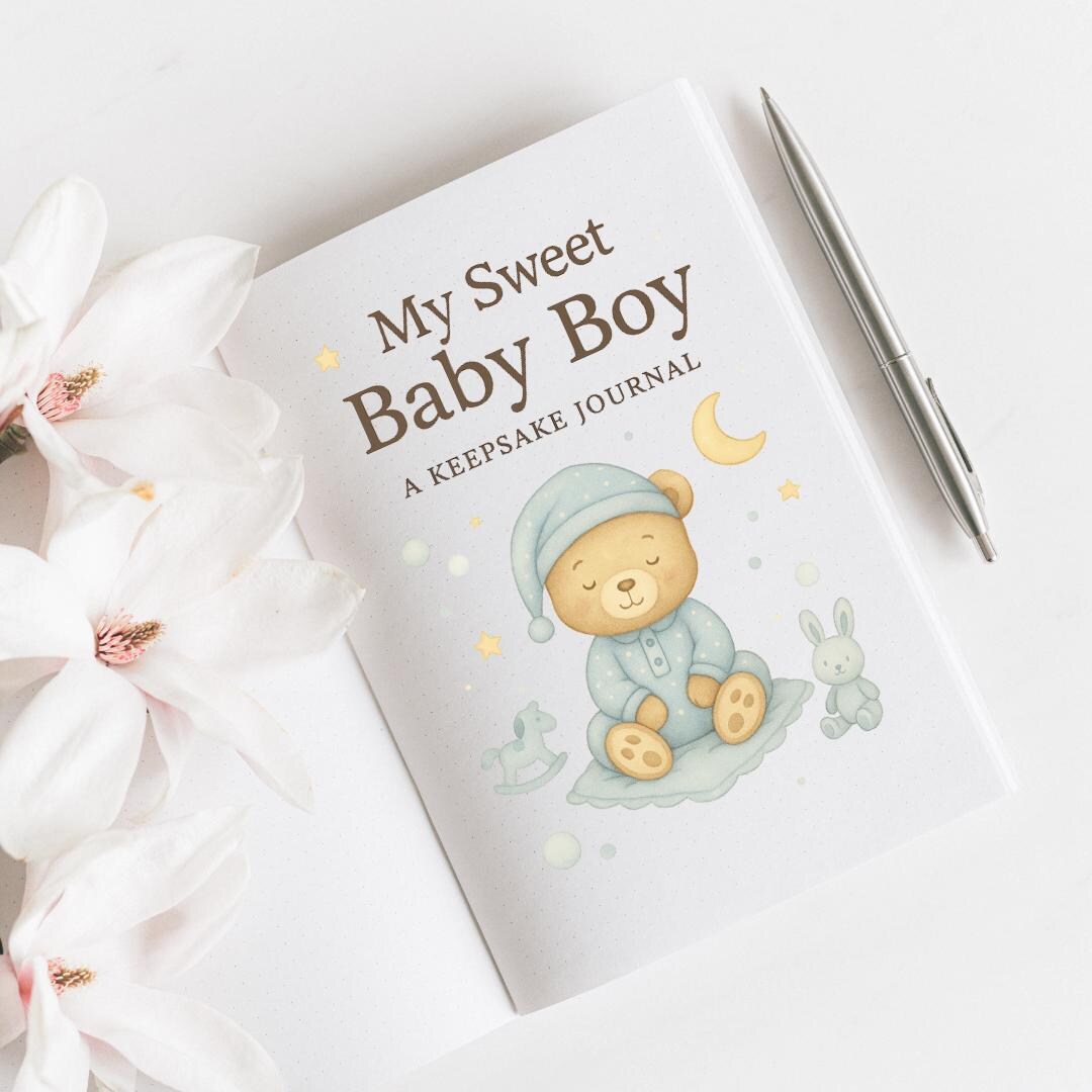 Baby Boy Memory Book: Editable Keepsake Journal (printable PDF) - Etsy