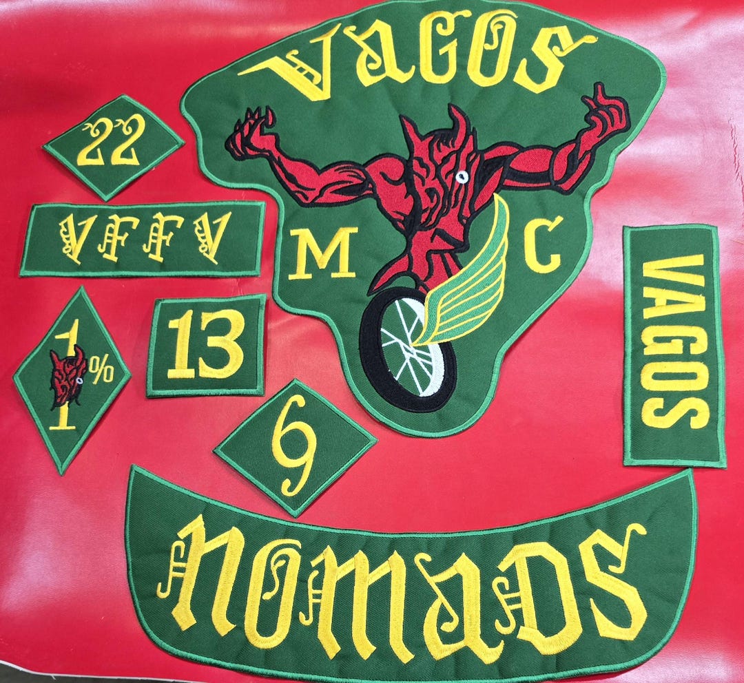 Vagos Nomads MC Large Iron on Sew on Embroidered Patches Set - Etsy