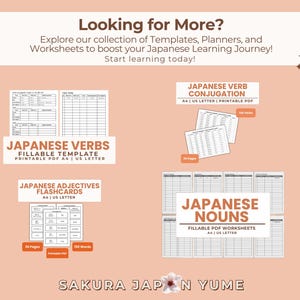 Japanese Verb Flashcards Beginner Language Learning JLPT N5 Kanji ...