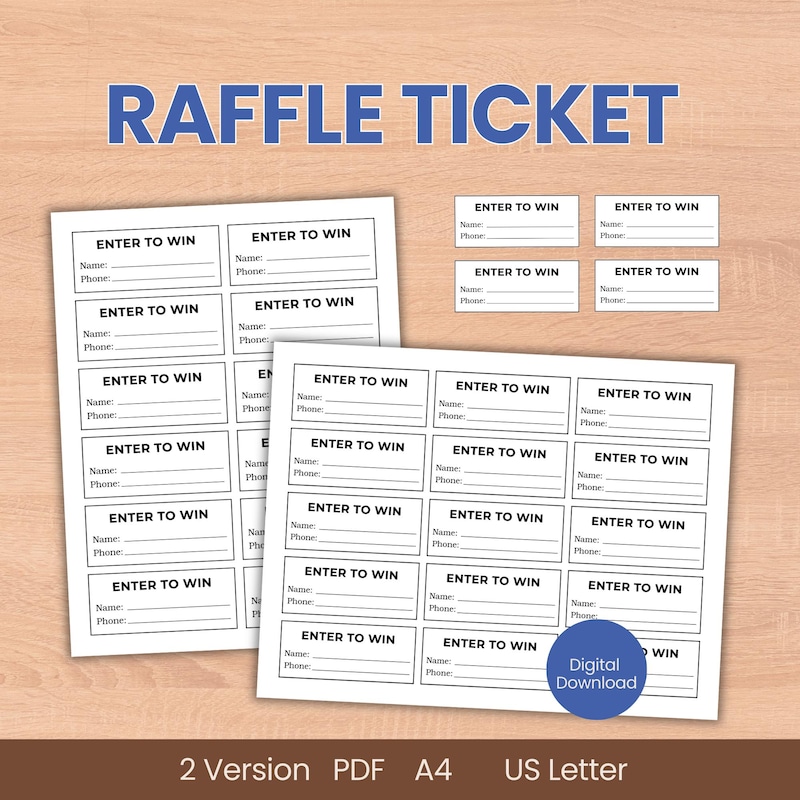 Printable Drawing Entry Forms - Etsy