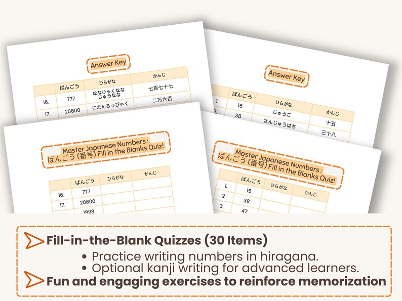 Japanese Greetings and Numbers Printable Worksheets – Beginner-friendly ...