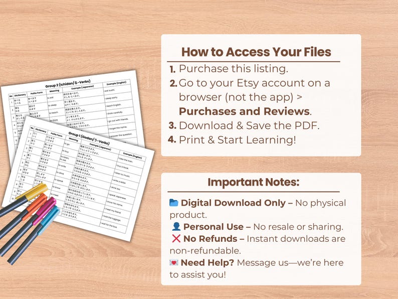 Japanese Verb Cheat Sheets Beginner Language Learning Material | JLPT N5 Kanji Hiragana Study ...