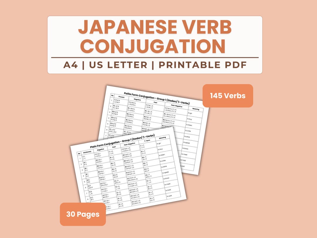Japanese Verb Conjugation | Beginner Language Learning JLPT N5 N4 ...