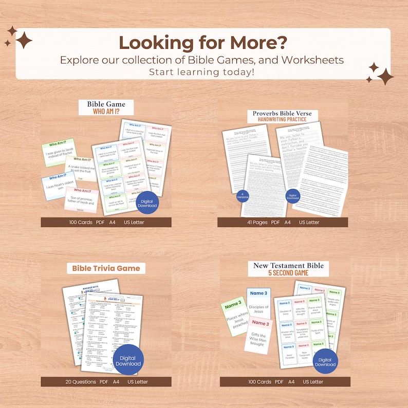 Bible Prophets Word Scramble Fill in Blank Activity Worksheet Kids ...