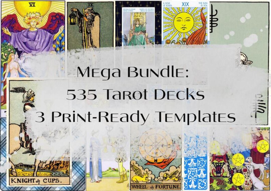 535 Tarot Decks Collection + 3 Print-ready Templates: Divination ...