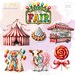 County Fair Clipart Bundle, Retro Watercolor Carnival Illustrations PNG ...