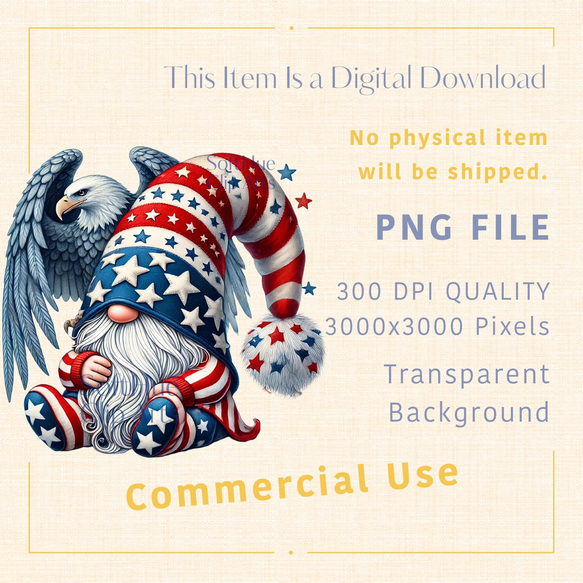 4th of July Gnome Clipart Bundle | Patriotic Gnome PNG | Independence ...