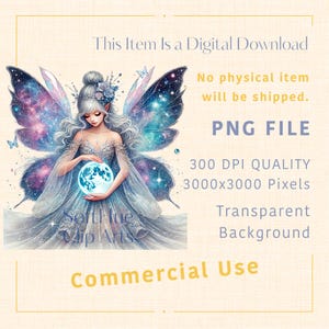 Celestial Fairy Clipart Collection, Ethereal Fantasy PNG Files, Fantasy ...