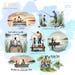 Father’s Day Fishing Clipart Bundle | Dad and Kids Watercolor PNG ...