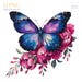 Watercolor Butterfly & Floral Clipart, Spring PNG Set, Hand-painted ...