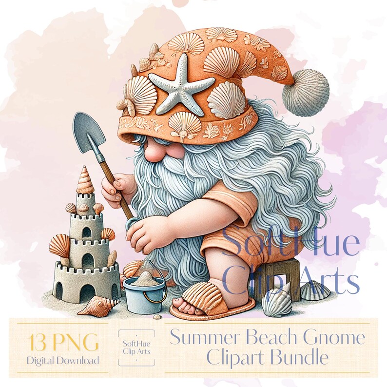 Summer Beach Gnome Clipart Bundle, Coastal Gnomes Sublimation PNG, Cute ...