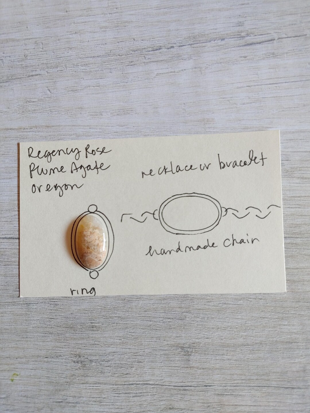 DEPOSIT Regency Rose Plume Agate Custom Made to Order Magnolia Cabs ...
