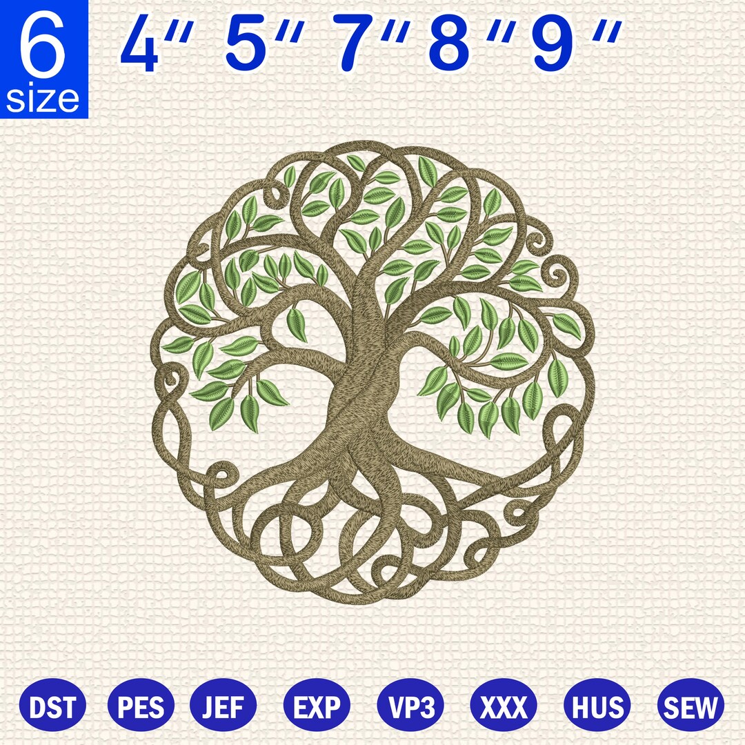Tree of Life Machine Embroidery Design, Tree of Life Embroidery Files ...