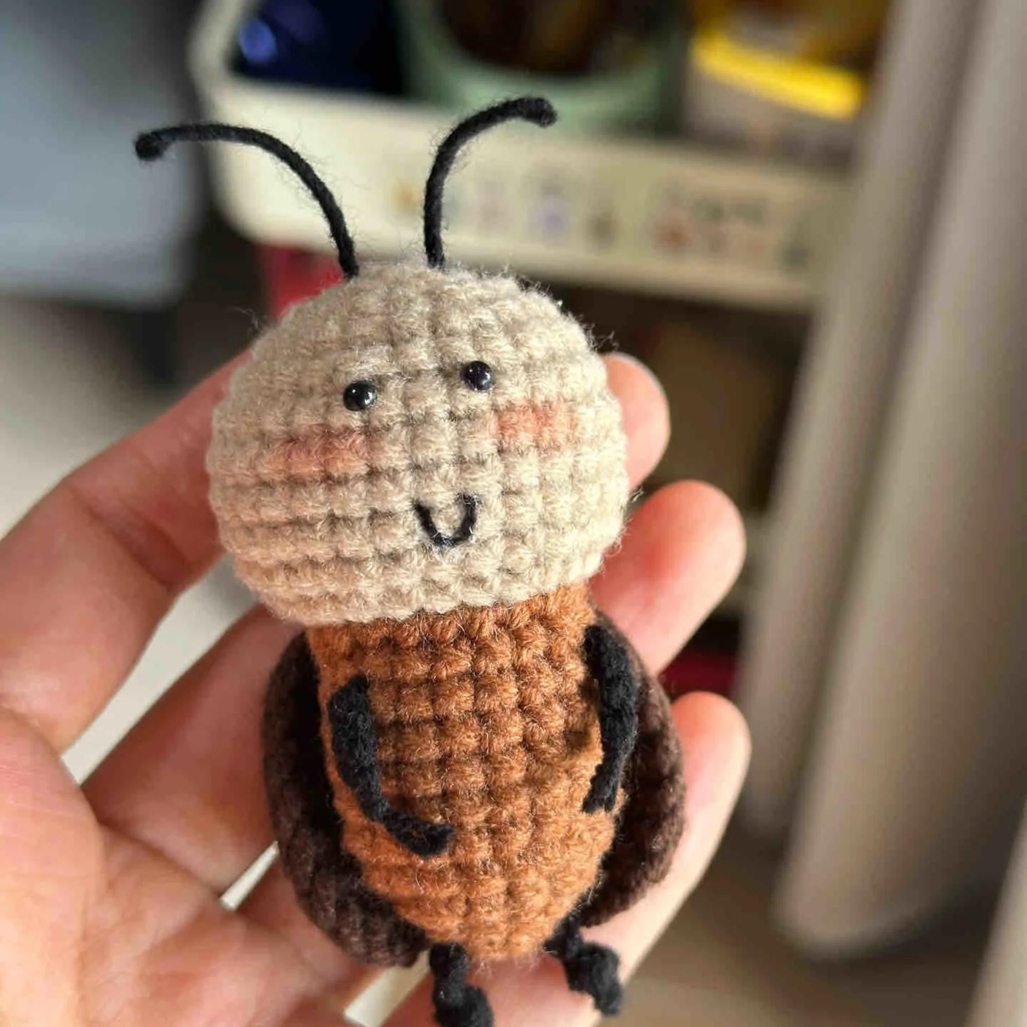 Small Cockroach Crochet Pattern, Adorable Animal Crochet, Hanging Hook ...