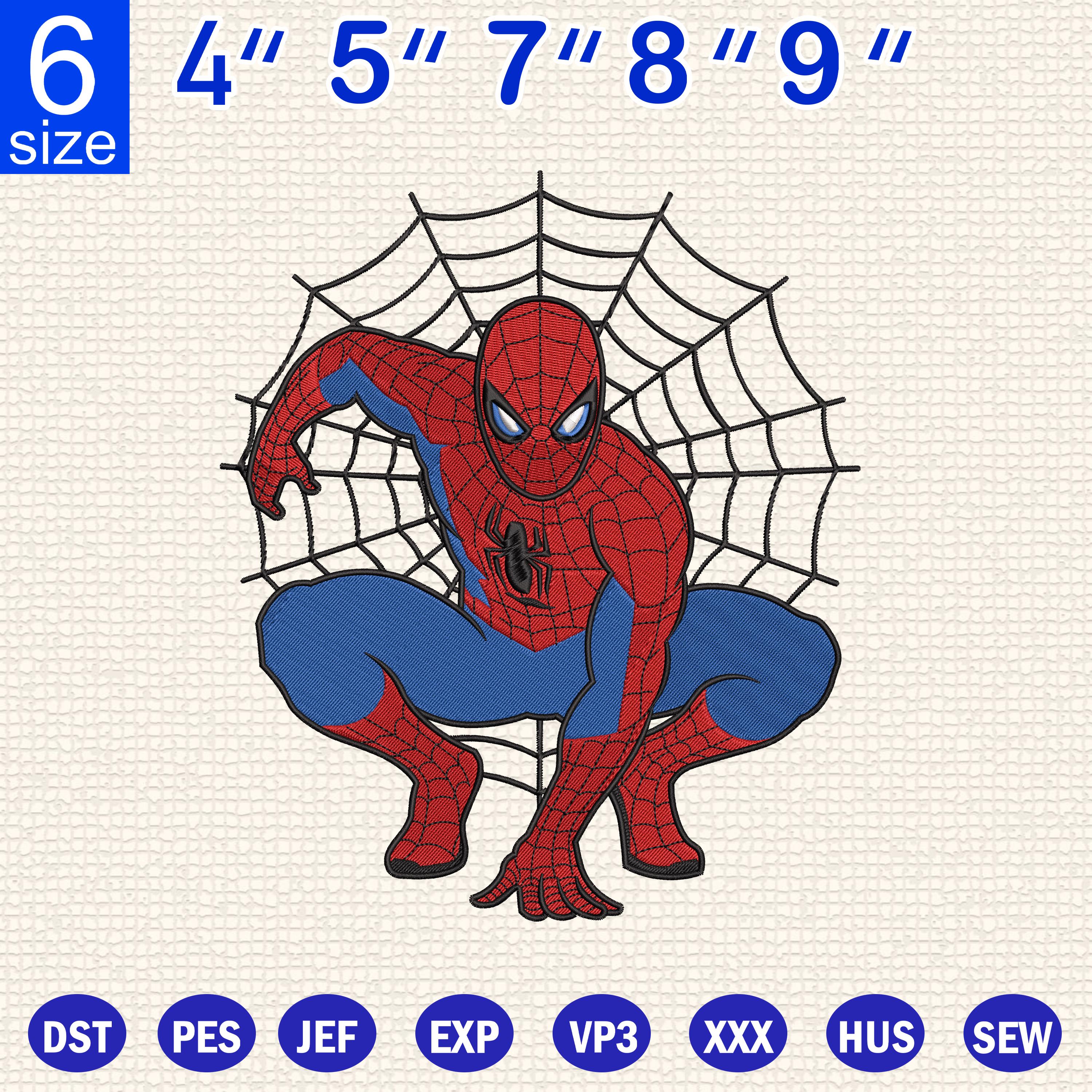 Spiderman Embroidery Design, Superhero With Web Machine Embroidery ...