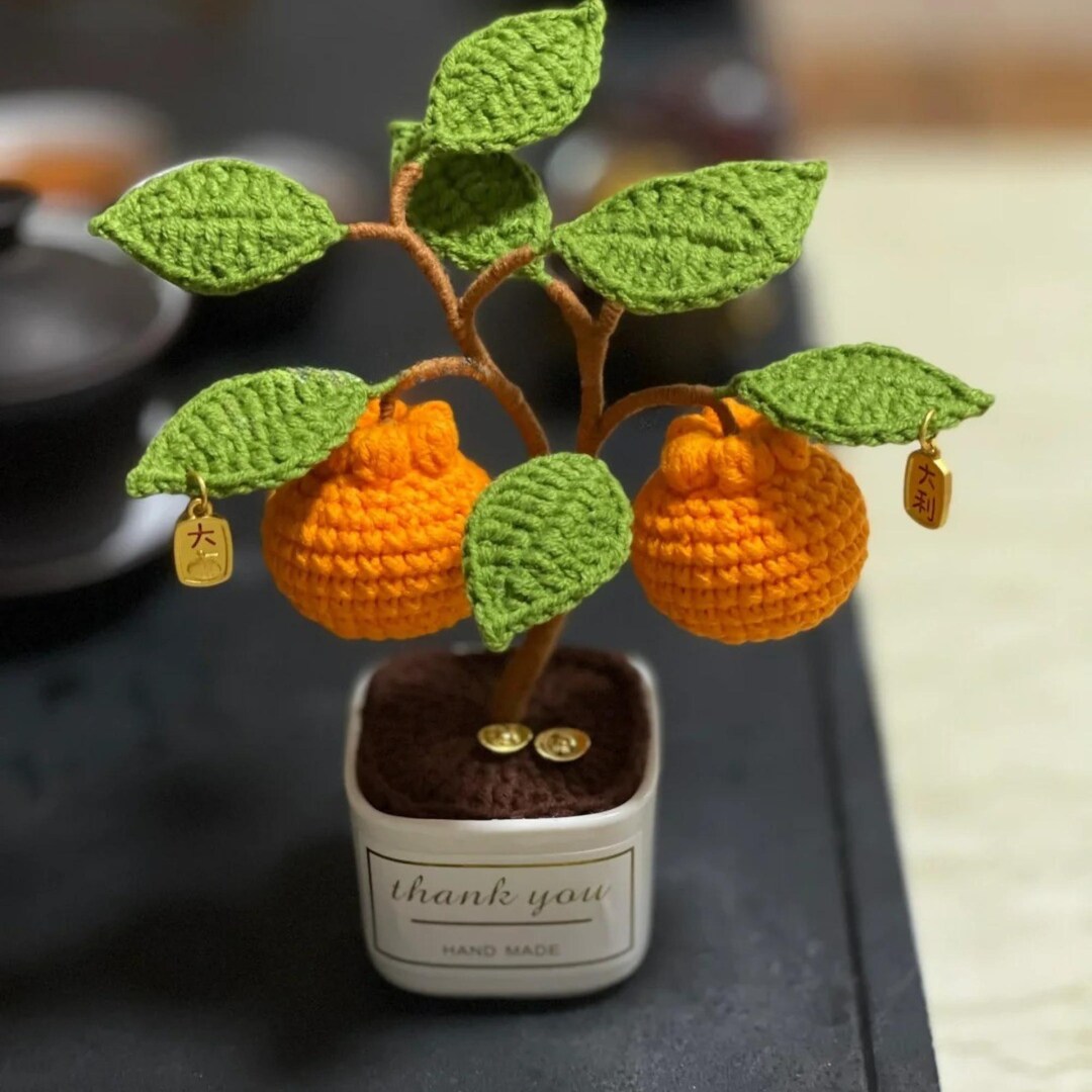 Orange Tree Hook, Fruit Hook, DIY Crochet Pattern, Instructions in ...