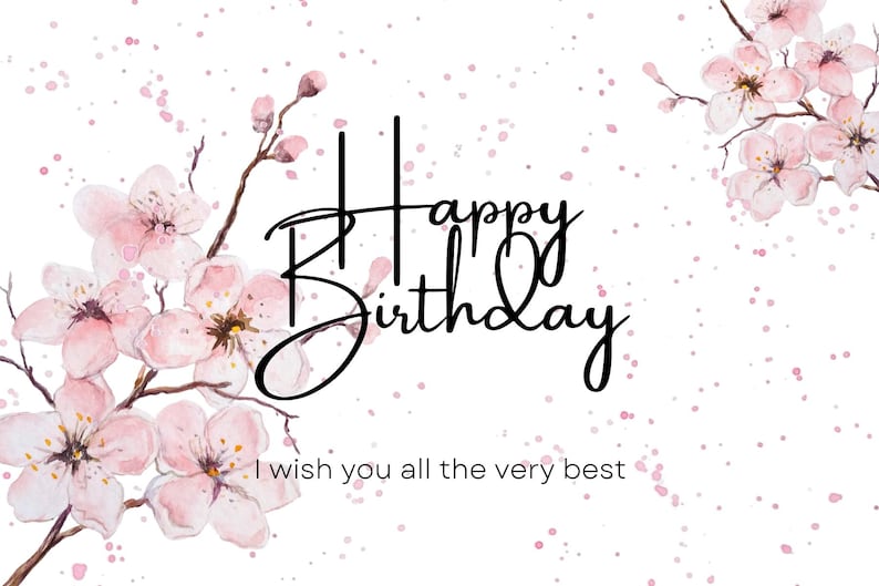 Happy Birthday Digital Card | Printable Birthday Wish | Instant ...