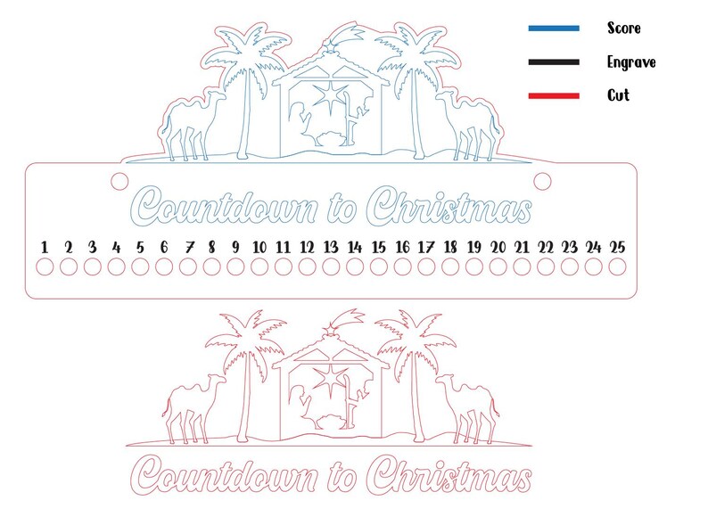 Christmas Countdown Bundle, 10 Designs (digital Download) - Etsy