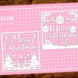 Christmas Papercut Bundle: 10 Card Templates (digital Download) - Etsy