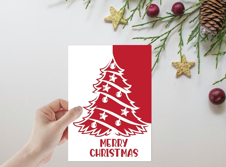8 Christmas Papercut, Christmas Papercut Card, Xmas Card, Christmas ...