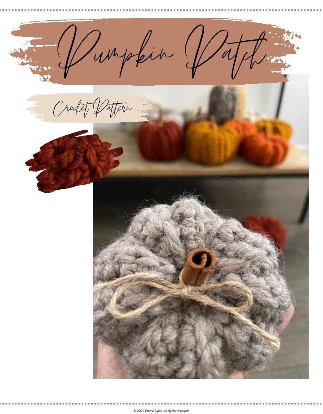 Pumpkin Patch Crochet Pattern and Video Tutorial - Etsy
