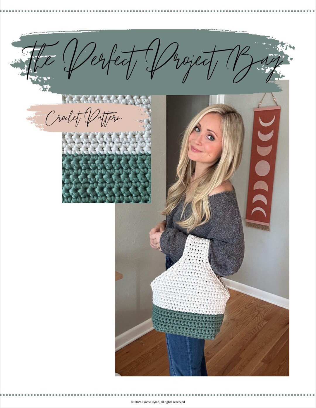 The Perfect Project Bag Crochet Pattern and Video Tutorial - Etsy